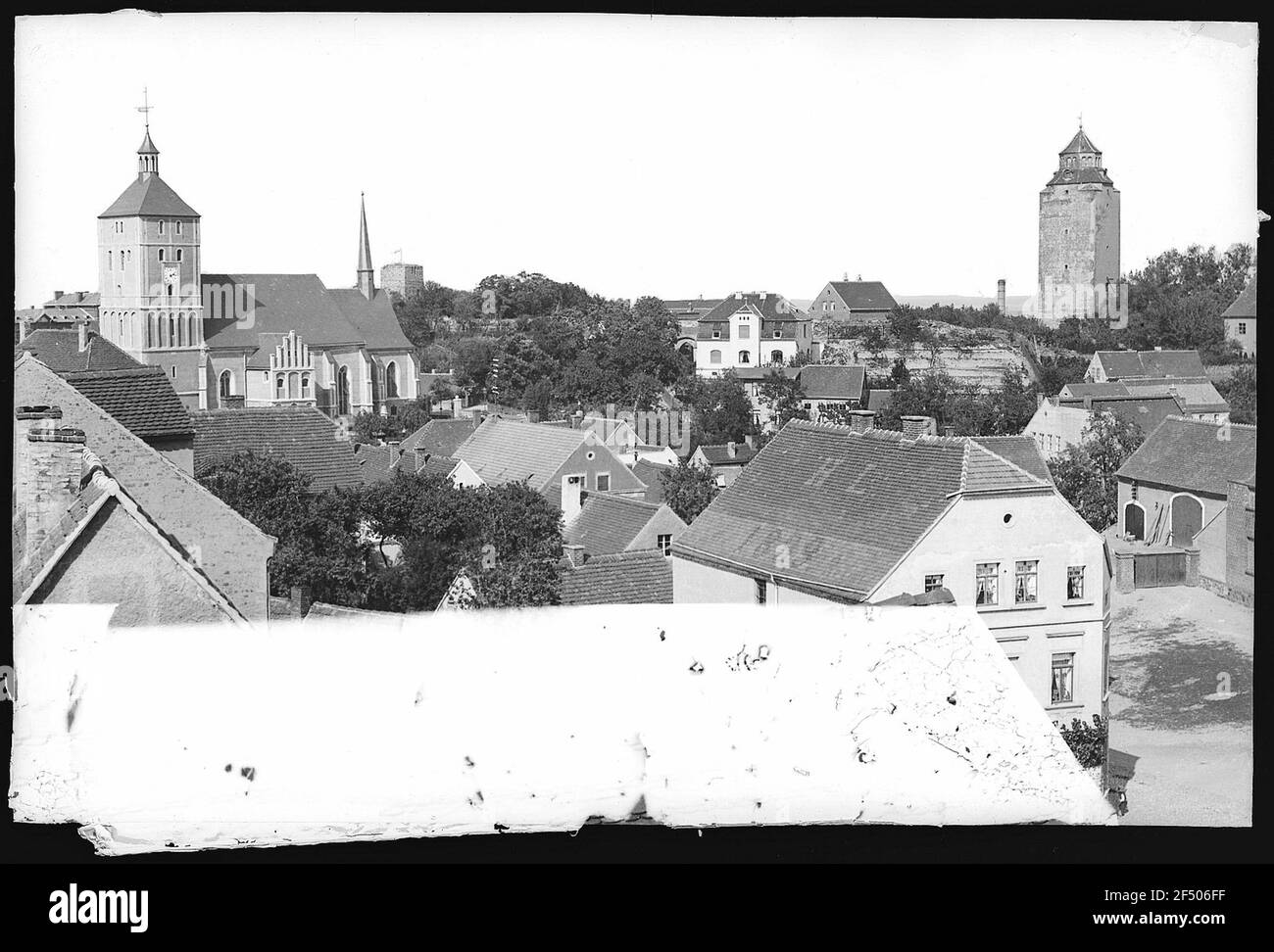 Eilenburg. View of city, Marienkirche and Schlossturm Stock Photo - Alamy