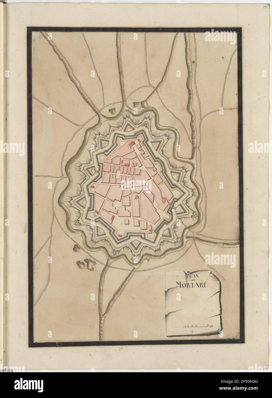 Von Mortare plan Stock Photo - Alamy