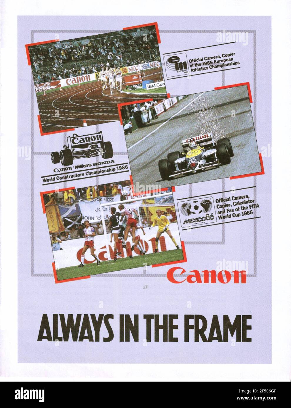 Poster ad advert advertisement of Canon vintage paper ad 1970s Stock ...
