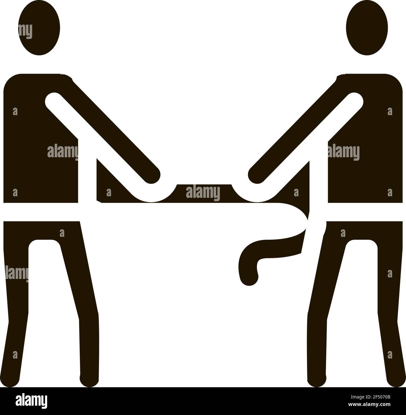 Tug Of War Battle Icon Vector Glyph Illustration Stock Vector Image ...