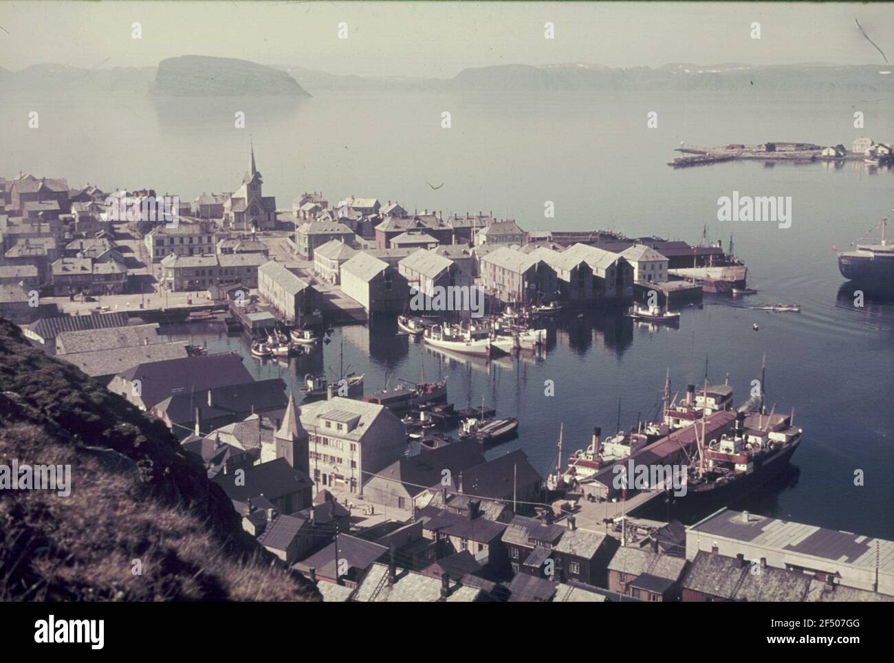 Travel photos Norway. Hammer festival. District view from a hill ...