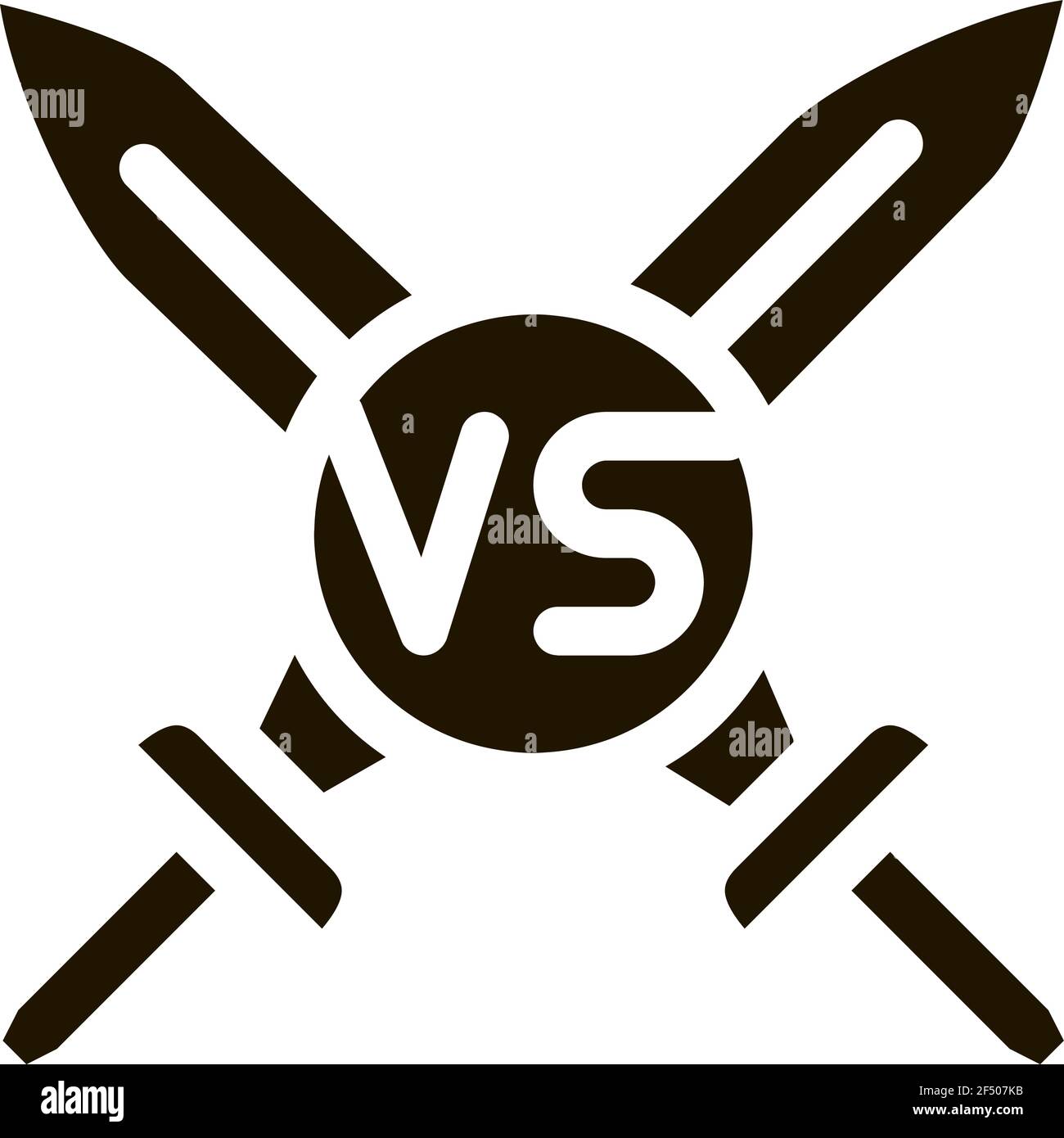 Sword Battle Icon Vector Glyph Illustration Stock Vector Image & Art ...