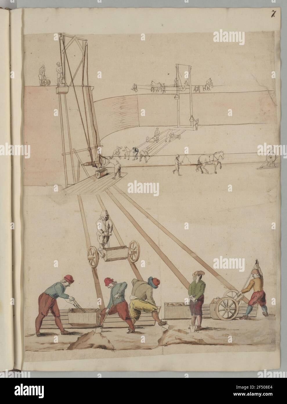 Machine for excavation of a foundation pit Stock Photo - Alamy