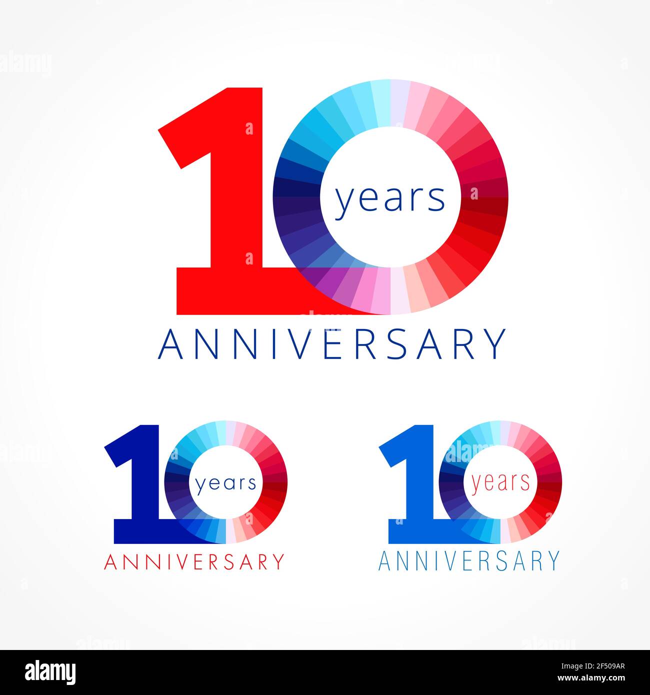 10 years old celebrating logo concept. Illustration of anniversary ...