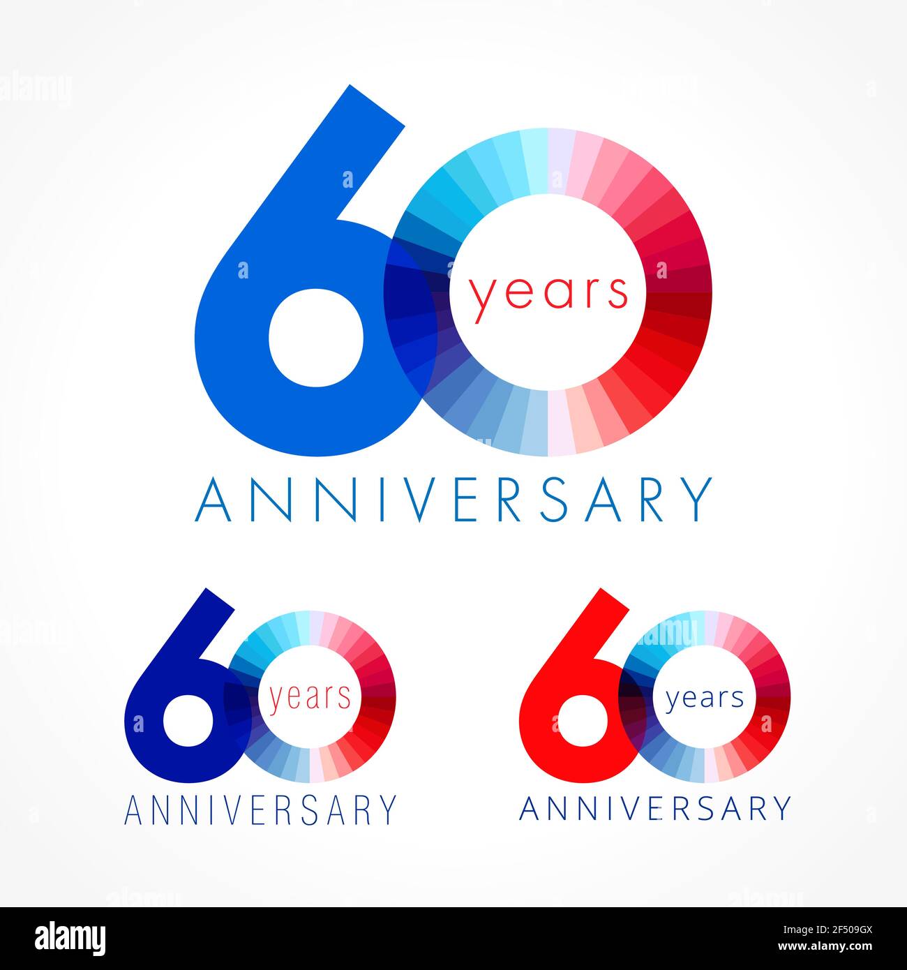 60 years old celebrating logo concept. Illustration of anniversary ...