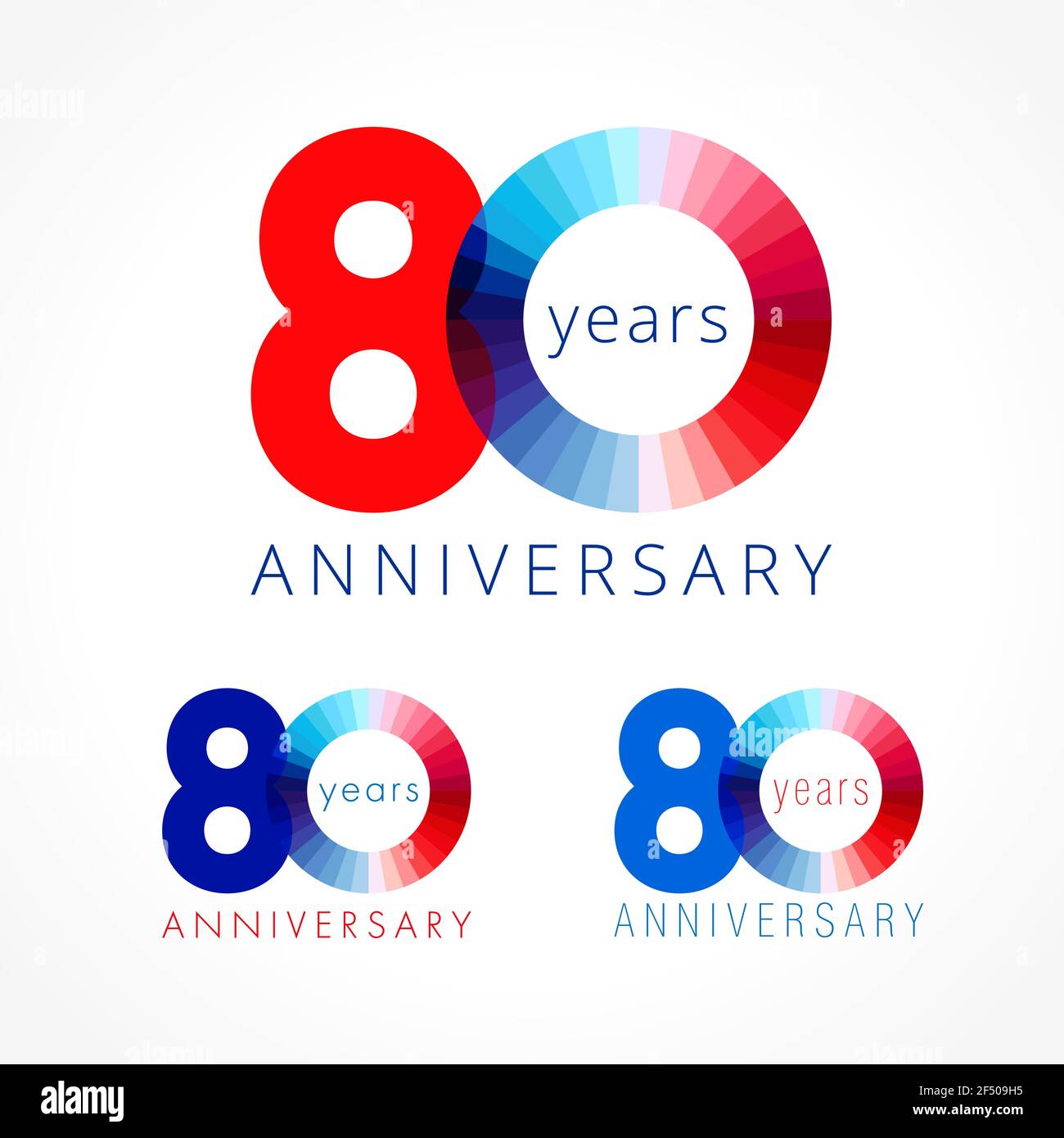 80 years old celebrating logo concept. Illustration of anniversary ...