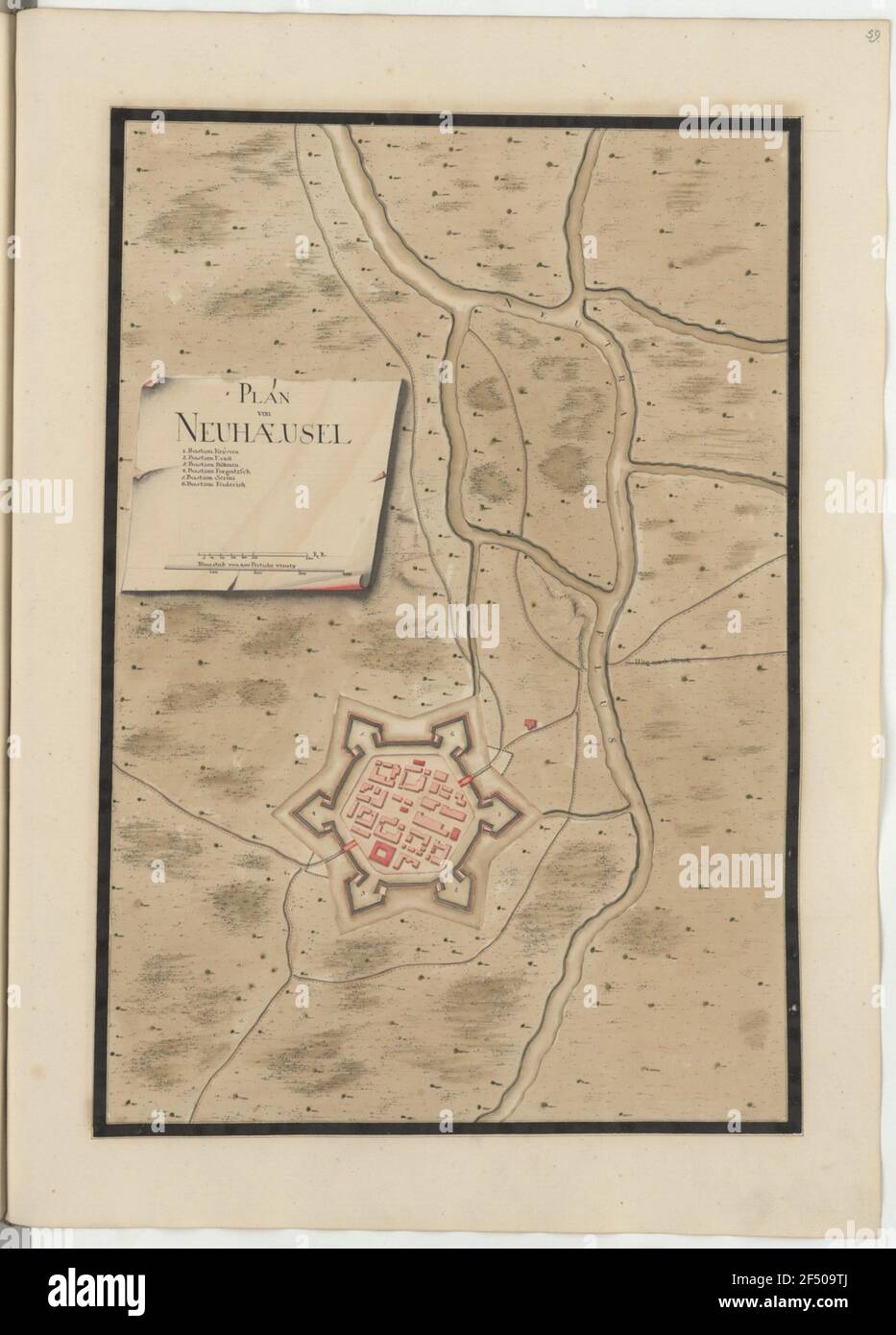 Plan of Neuhæusel Stock Photo - Alamy