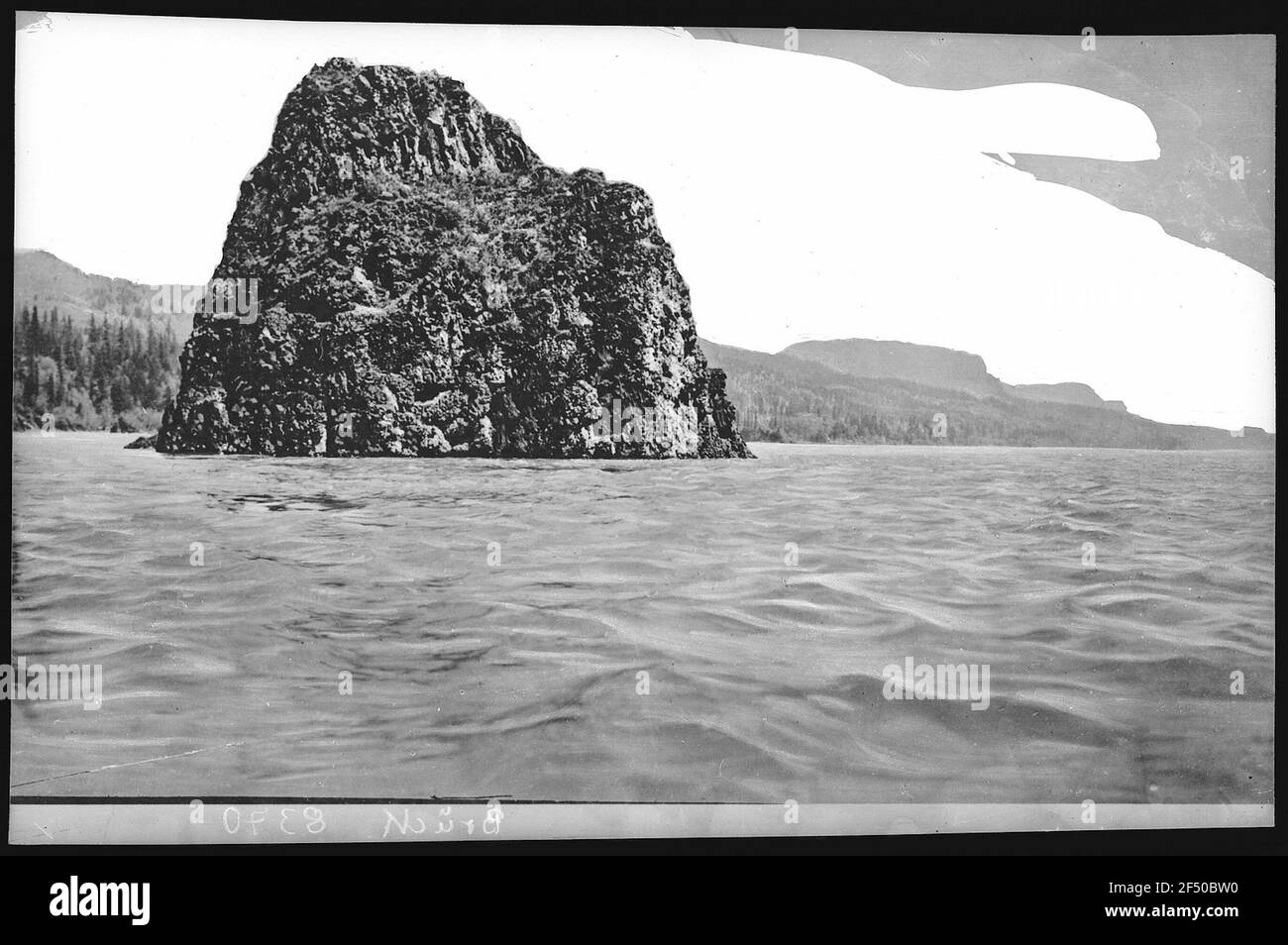 Landscape rock formation river Black and White Stock Photos & Images ...
