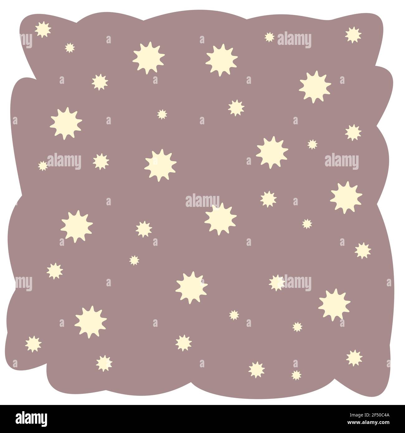 Abstract background. Asterisks. Cartoon flat style. Soft rounded clouds ...