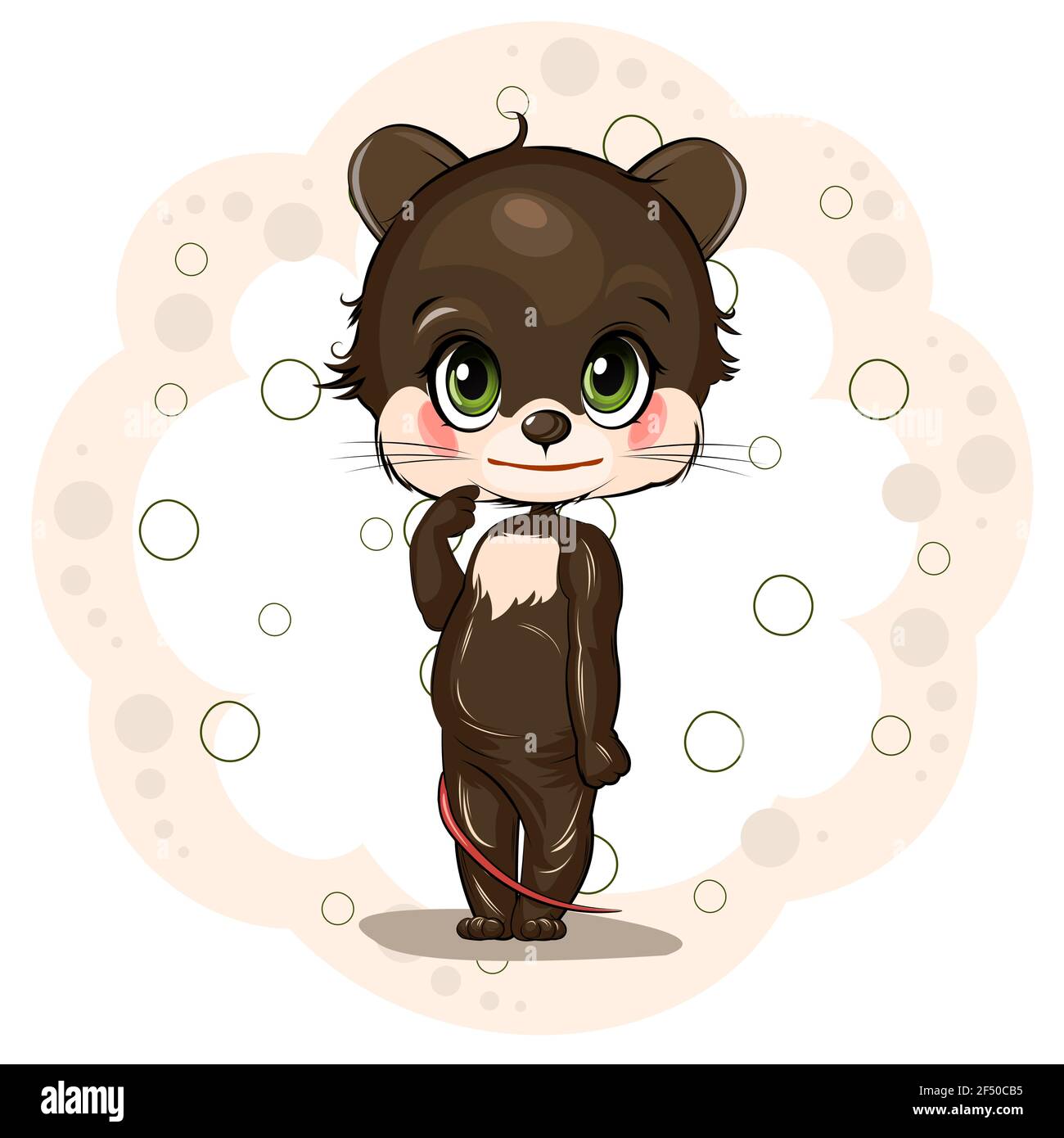 Little mouse. Cute funny animal on an abstract background. Child ...