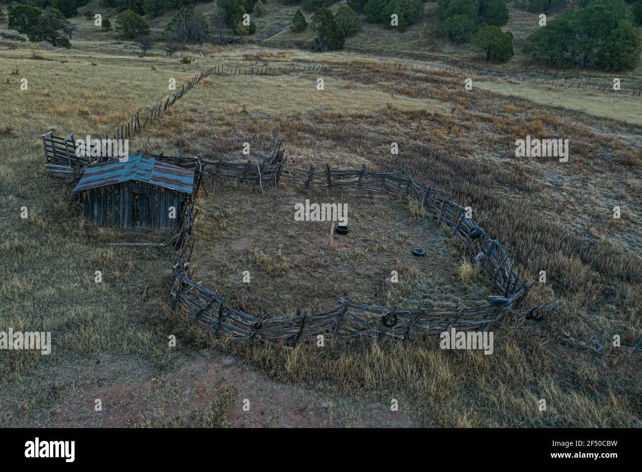 Laminate house and circular paddock for firewood or dry wood cattle ...