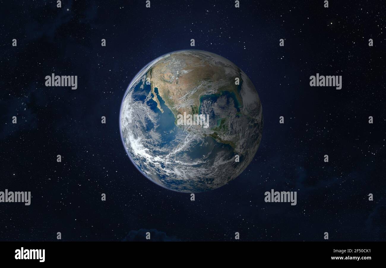 View of planet Earth from space. Space, nebula and planet Earth ...