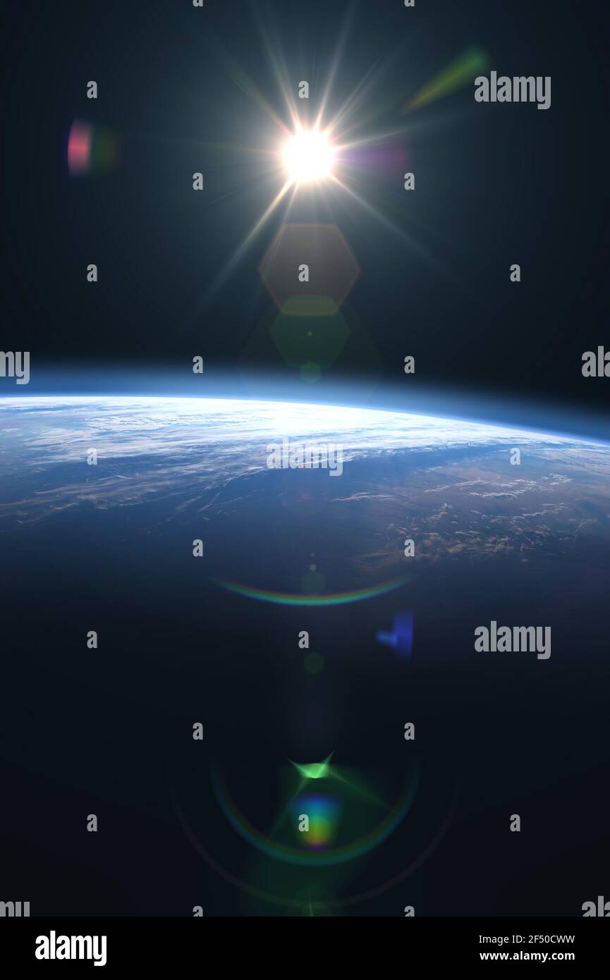 Planet Earth view. View of Planet Earth from Space showing the terrain ...