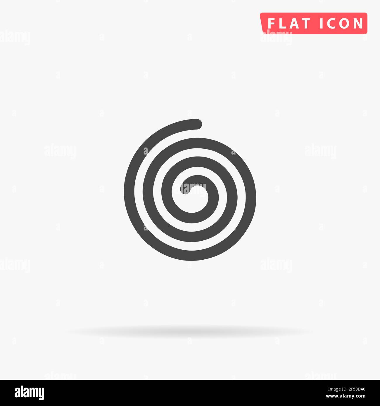 Spiral flat vector icon. Hand drawn style design illustrations Stock ...
