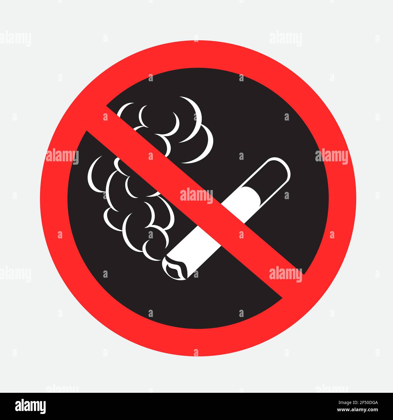 no smoking cigarette sign icon sticker Stock Vector Image & Art - Alamy