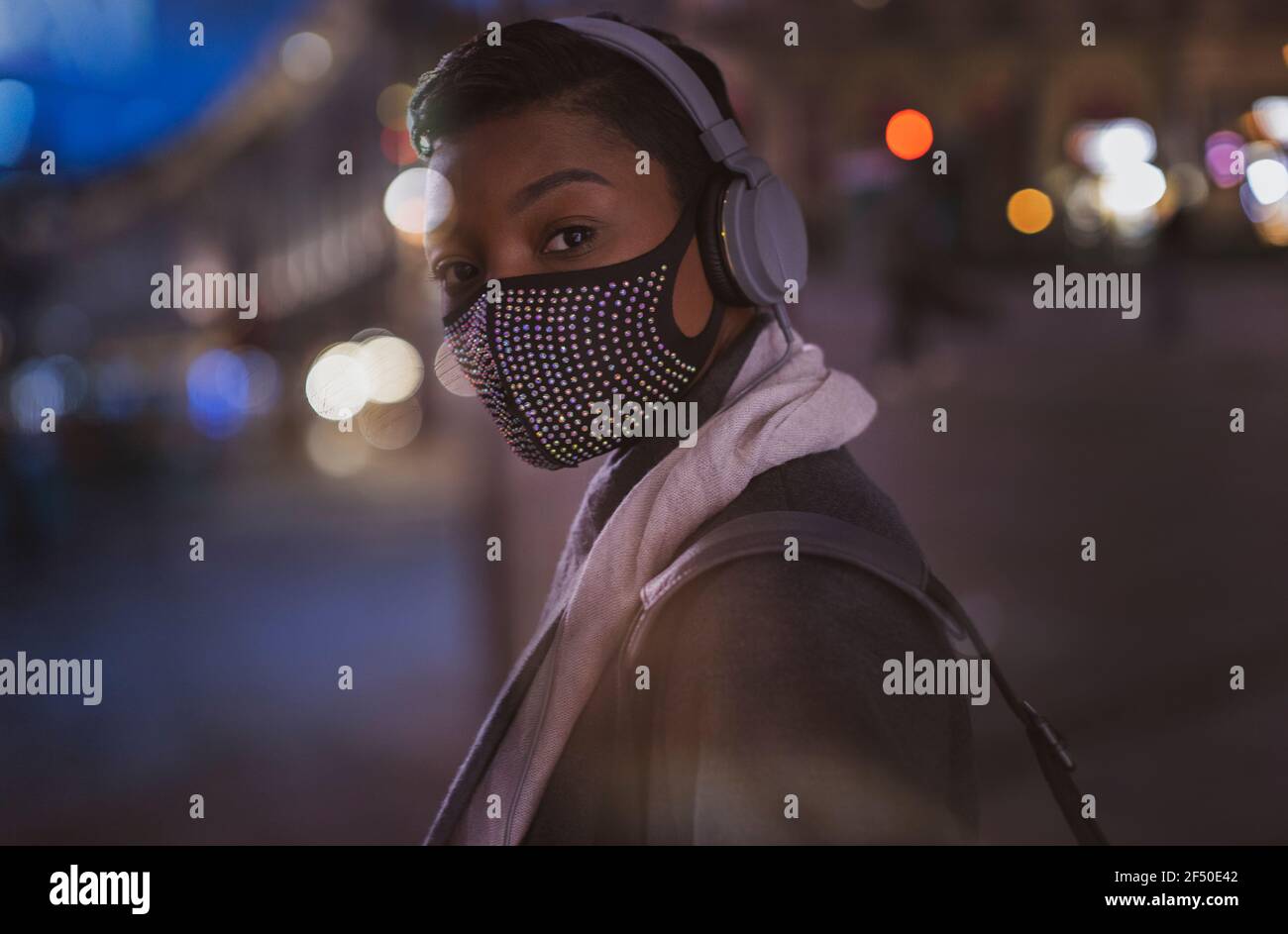 Woman face night side hi-res stock photography and images - Alamy