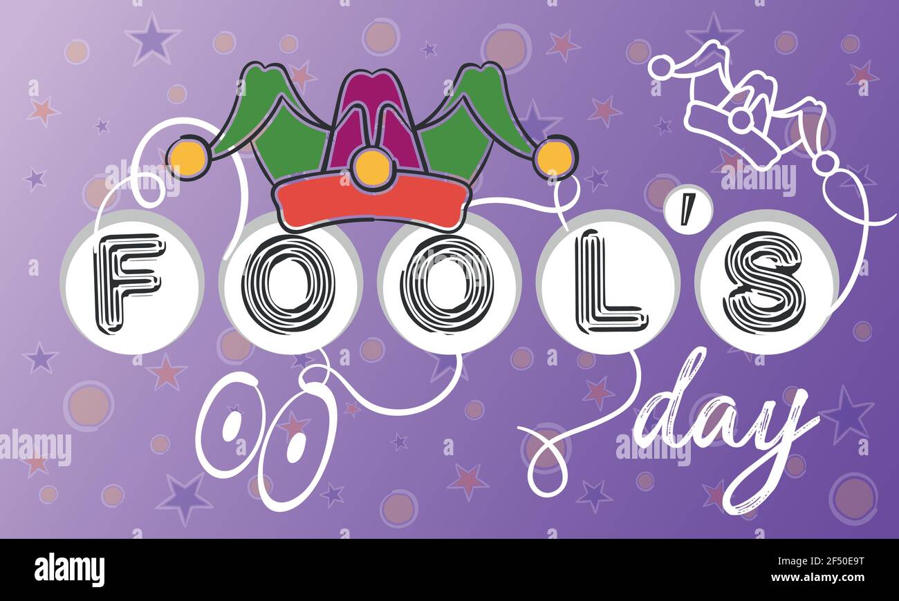 April fool day banner. Harlequin hats - Vector Stock Vector Image & Art ...