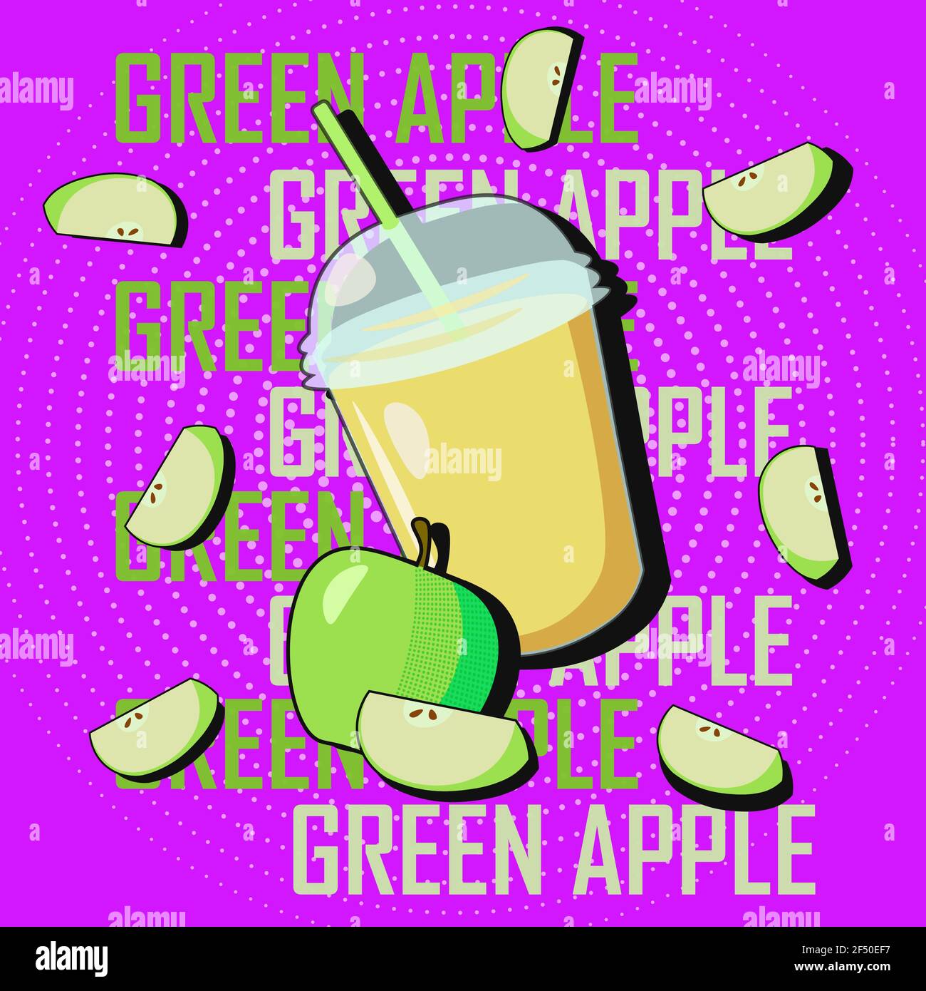 Apple juice smoothie drink Stock Vector Images - Alamy