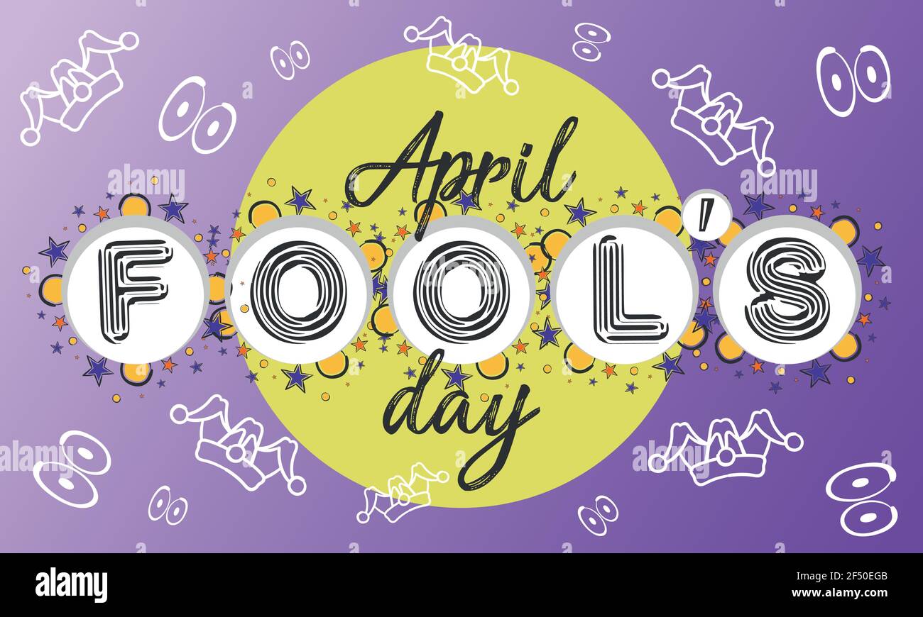 April fool day funny banner - Vector illustration Stock Vector Image ...
