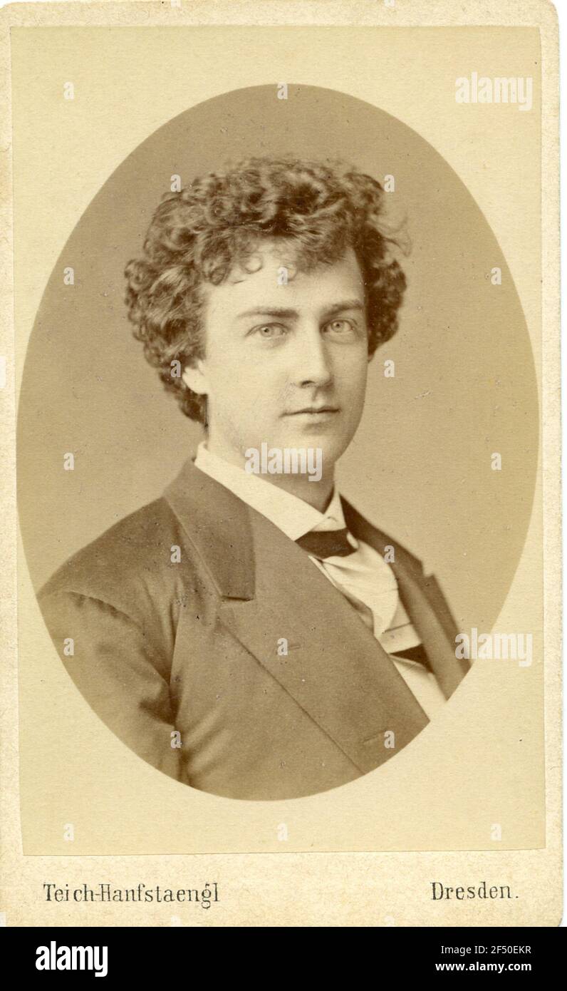 Portrait Adalbert Matkowsky (1858-1909; Actor). Photography in oval ...