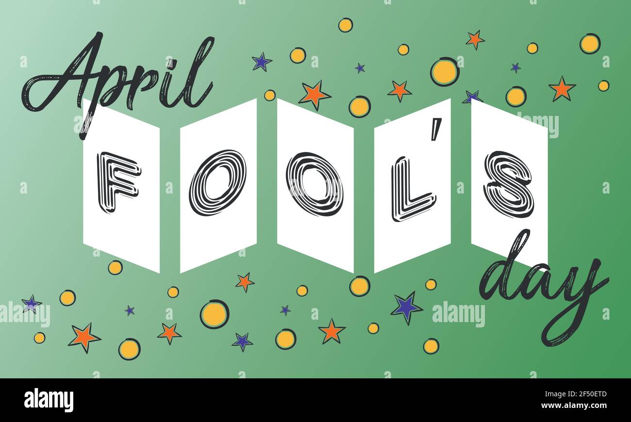 April fool day funny banner - Vector illustration Stock Vector Image ...