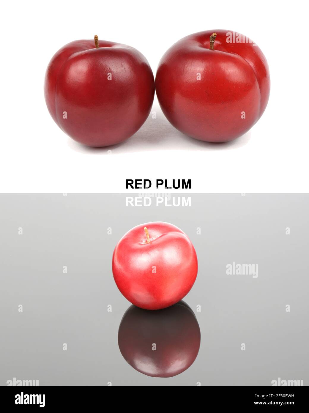 Creative layout made of red plum fruit. High resolution photo. Full ...