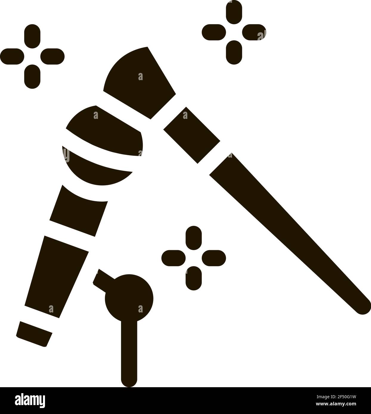 Microphone Check Icon Vector Glyph Illustration Stock Vector Image ...