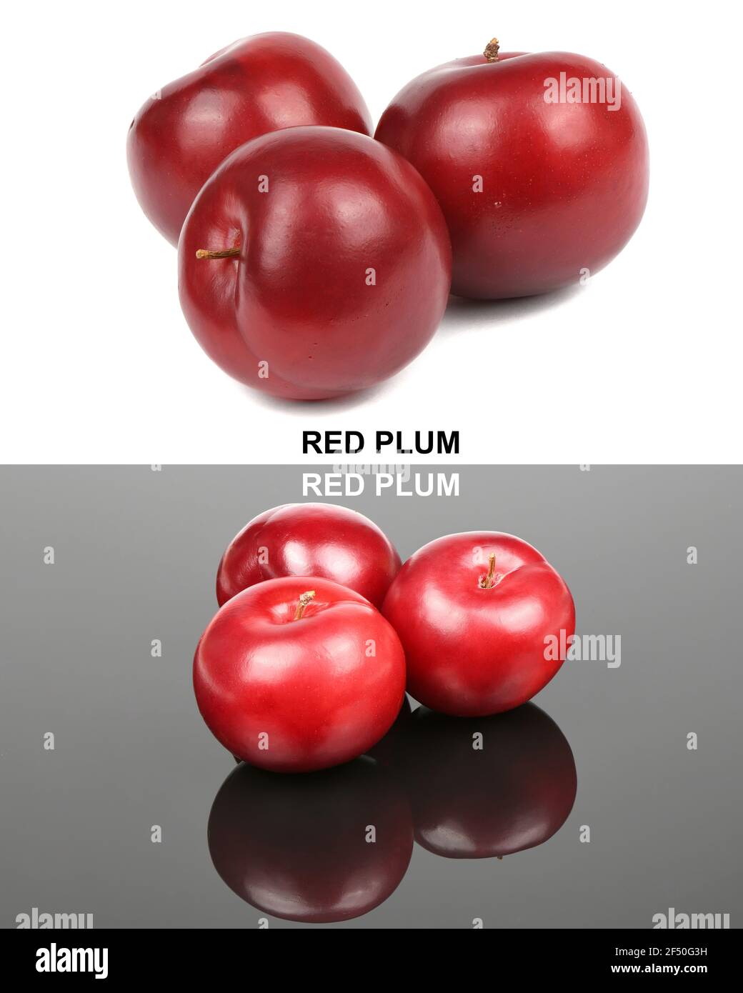 Creative layout made of red plum fruit. High resolution photo. Full ...