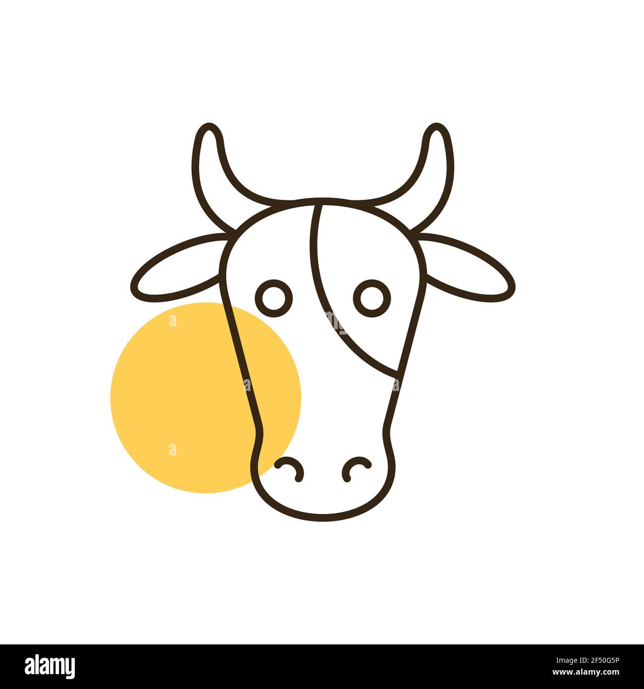 Cow icon. Animal head. Farm sign. Graph symbol for your web site design ...