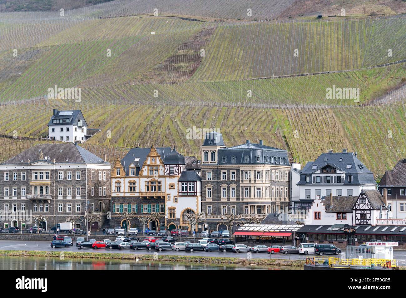 architecture in the Mosel Valley, Bernkastel-Kues, Germany Stock Photo ...