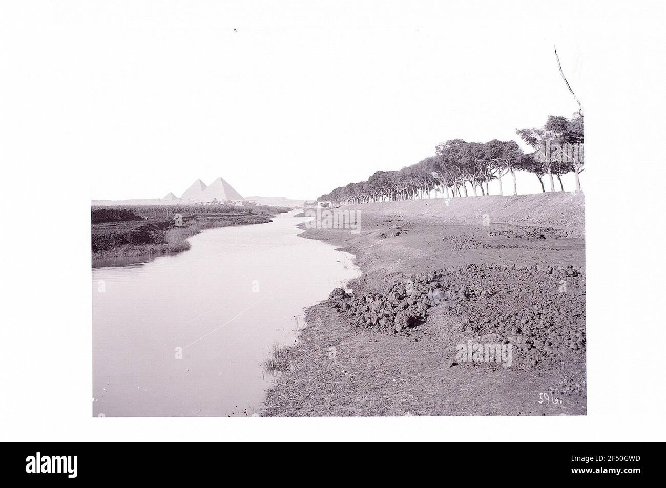 Giza pyramids and river nile Cut Out Stock Images & Pictures - Alamy