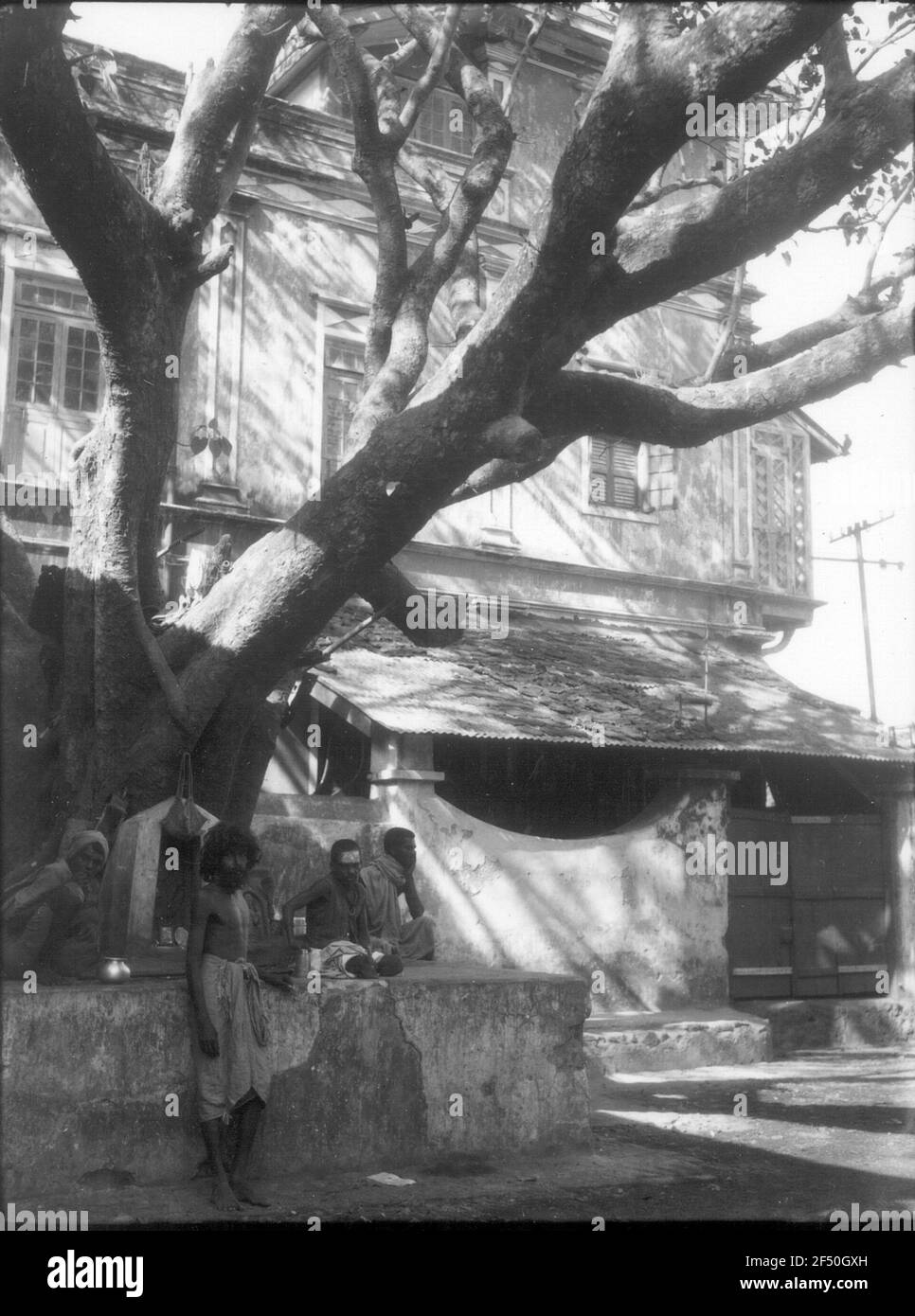 Bombay. District Walkeshwar. Hindus on a well plant Stock Photo - Alamy