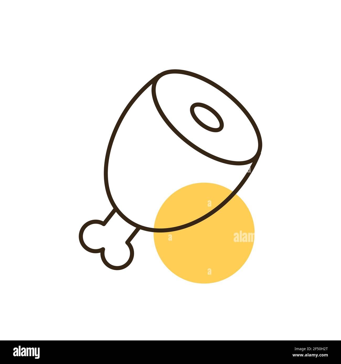 Meat leg icon. Farm animal sign. Graph symbol for your web site design ...