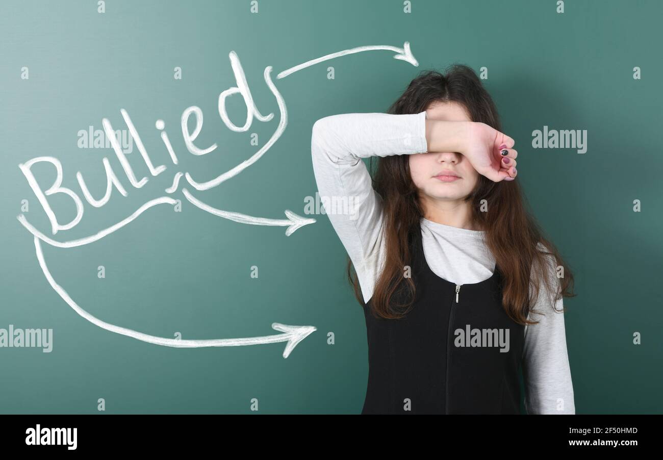 Pre-adolescent girl who just is bullied. Isolated school board ...