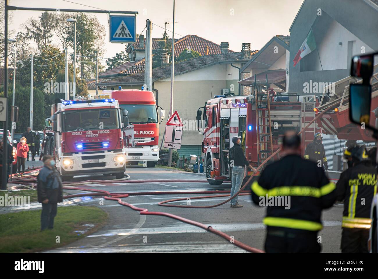 Italian Firefighters emergency 4 Stock Photo - Alamy