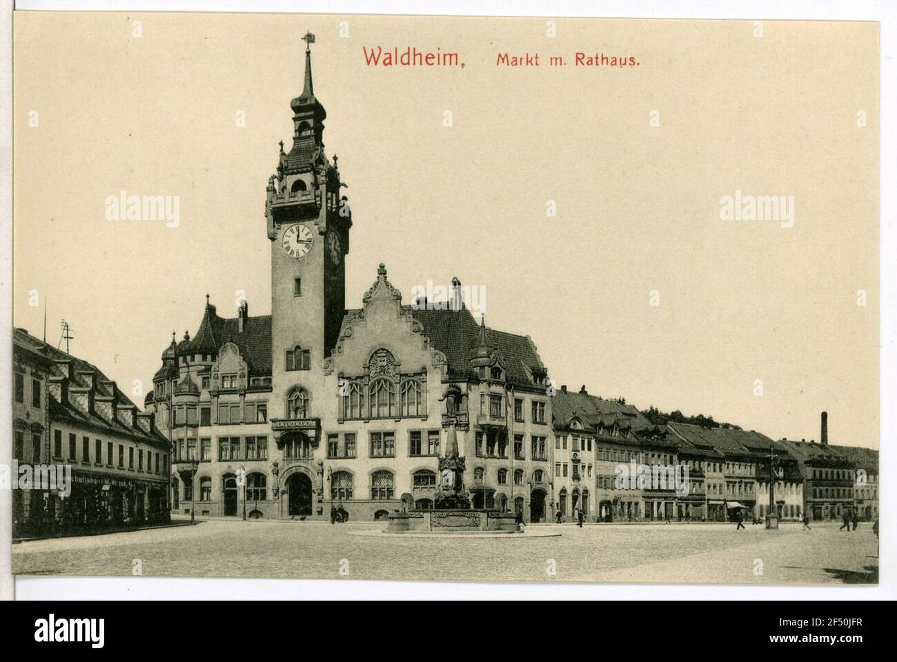 Market with town hall Waldheim. Market with town hall Stock Photo - Alamy