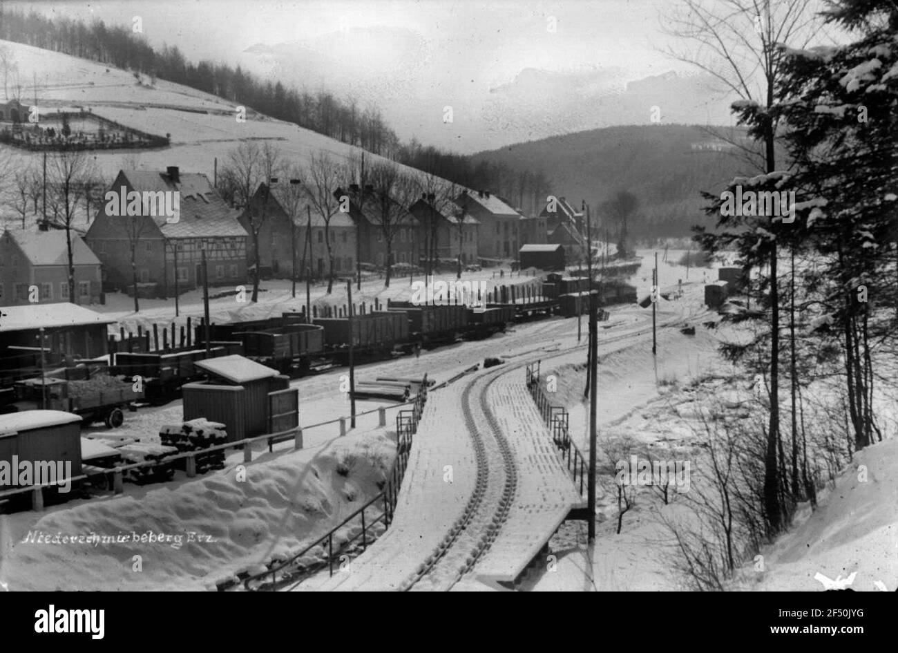 NSBG station. With connection track to the mushroom factory Stock Photo ...