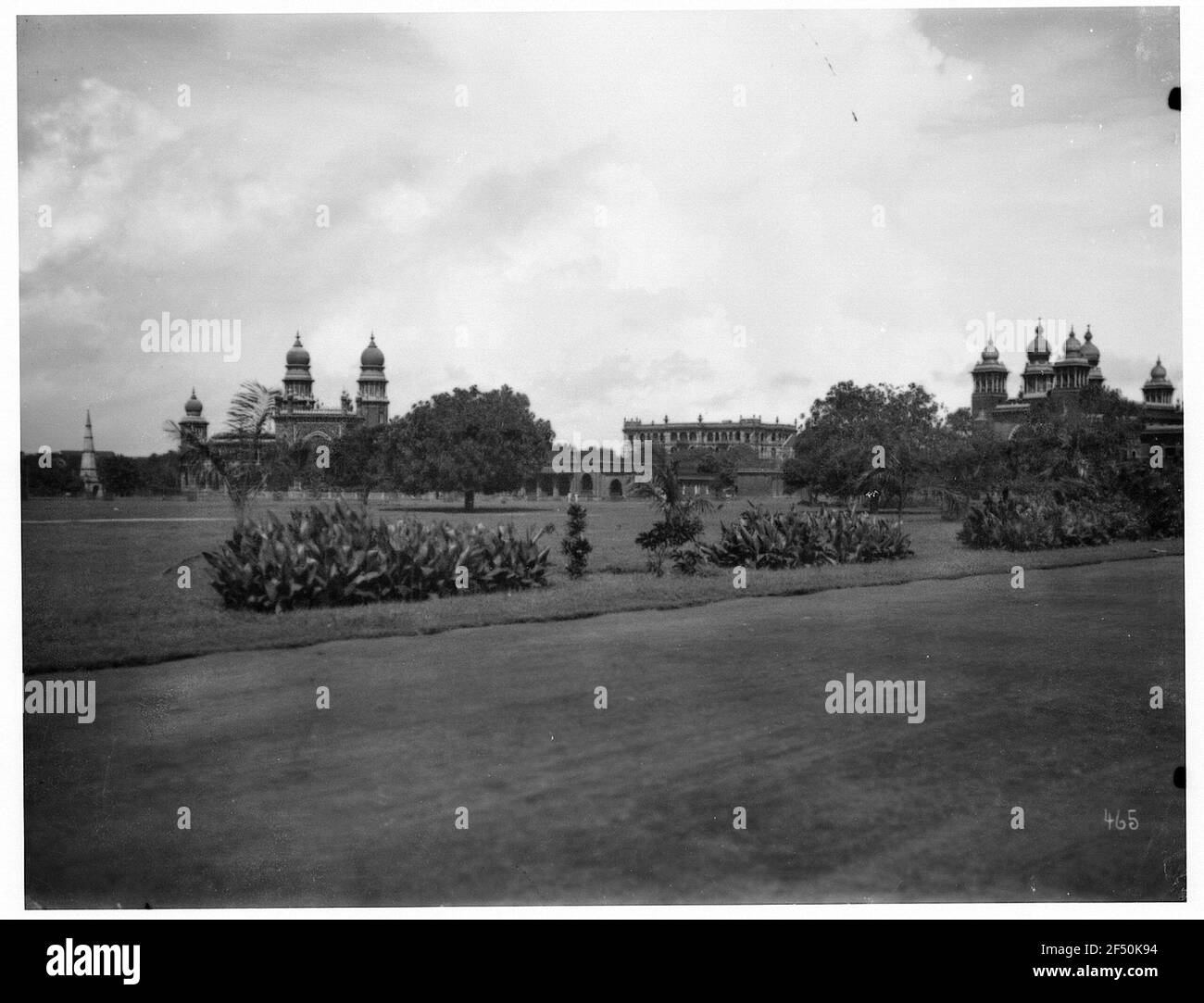 Rangonn, Burma. Landscape with town hall?, Temple and Palace Stock ...