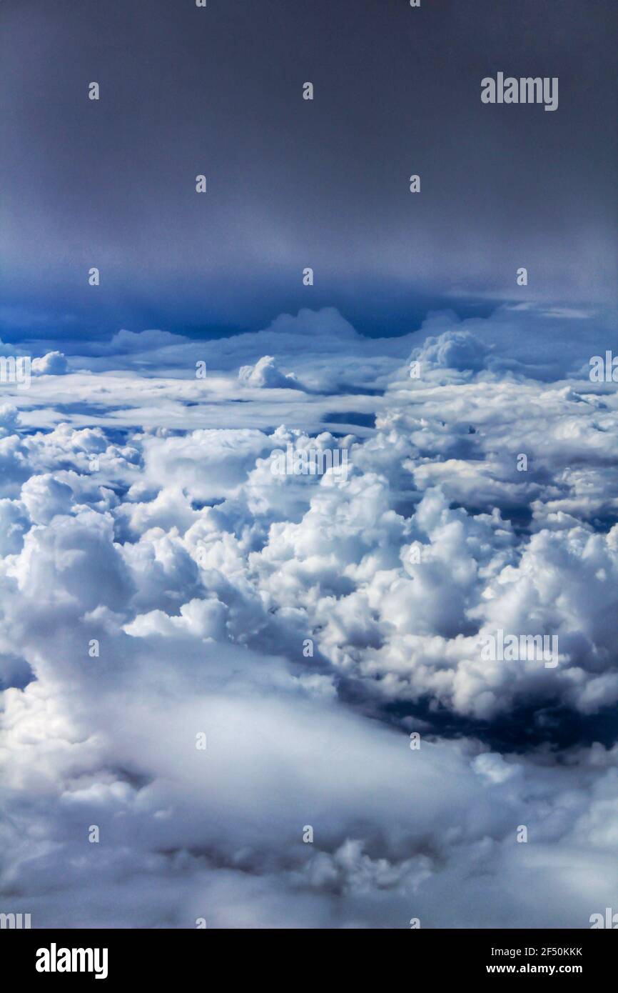 Clouds and landscape background from an airplane Stock Photo - Alamy