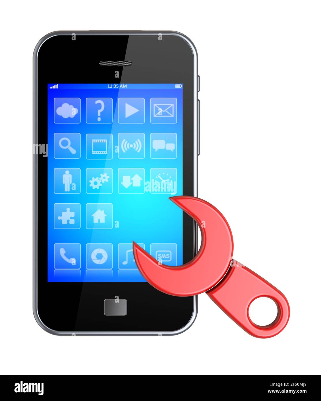 Blue image wrench wrench Cut Out Stock Images & Pictures - Alamy