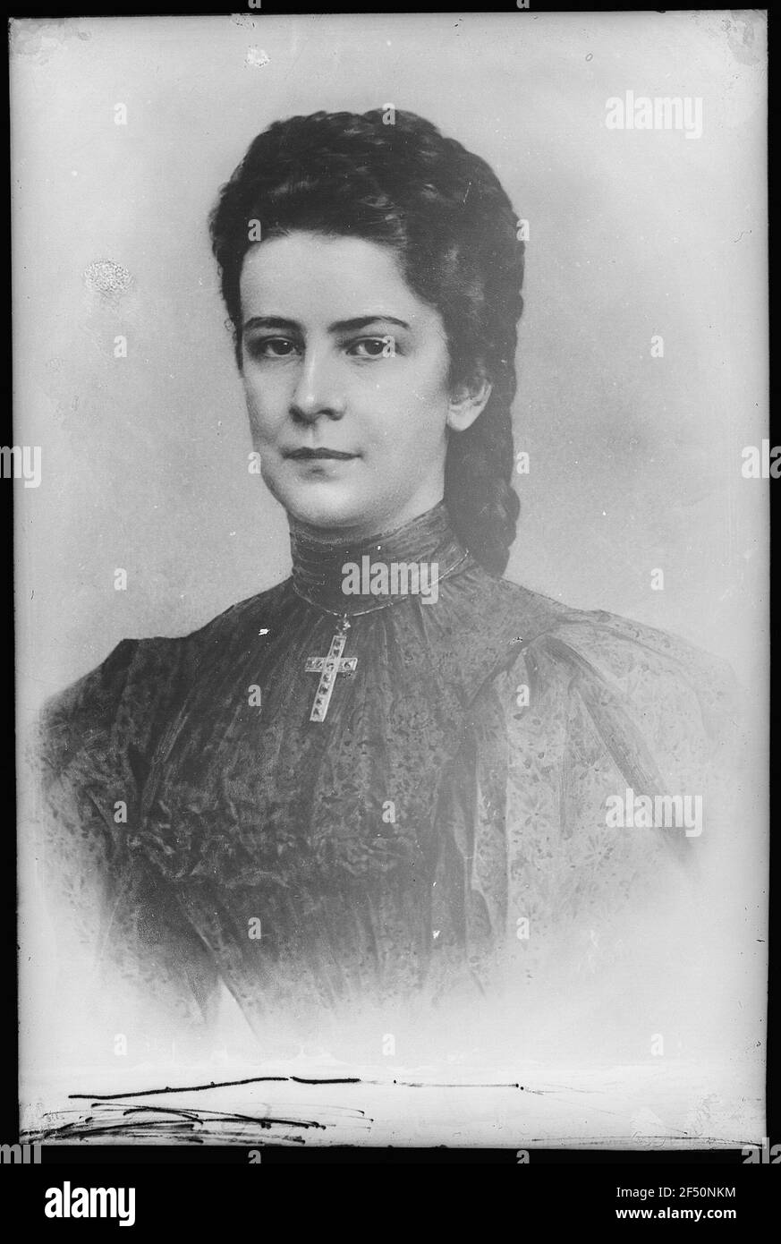 Budapest. Portrait Queen Elisabeth (1870, retouched 1898 Stock Photo ...
