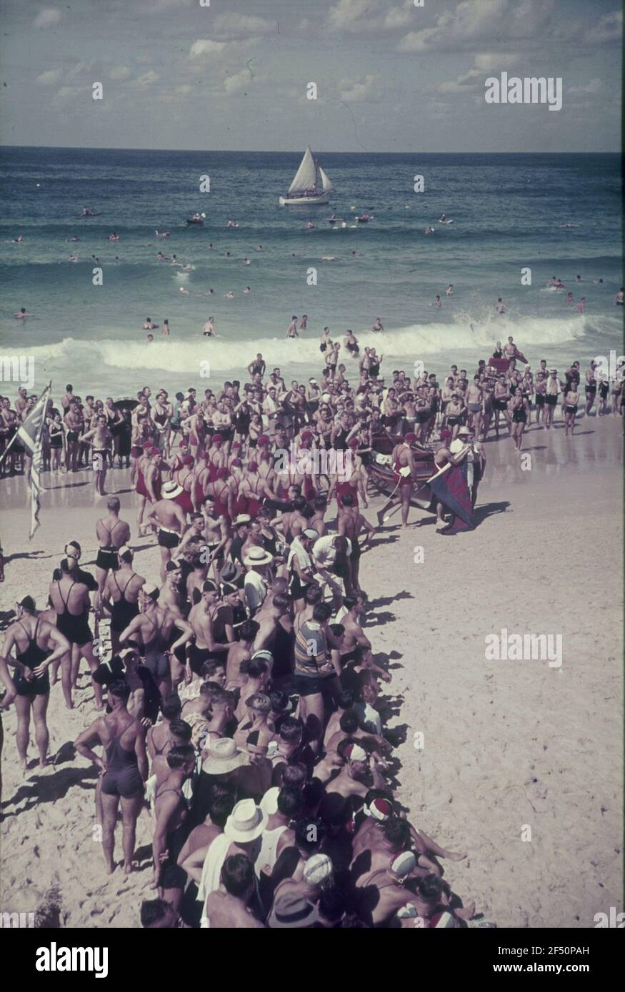 Travel photos Australia. Sydney, Bondi Beach. Swimming competition of ...