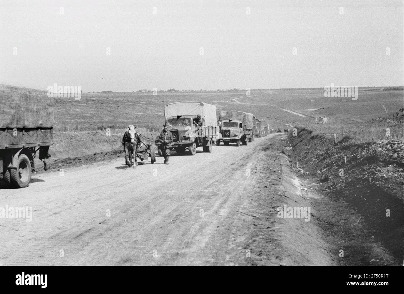 Second World War. Front pictures. Soviet Union. Convoy of the German ...