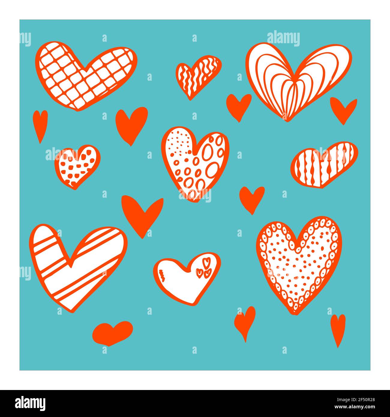 Cute cartoon set hearts Cut Out Stock Images & Pictures - Alamy