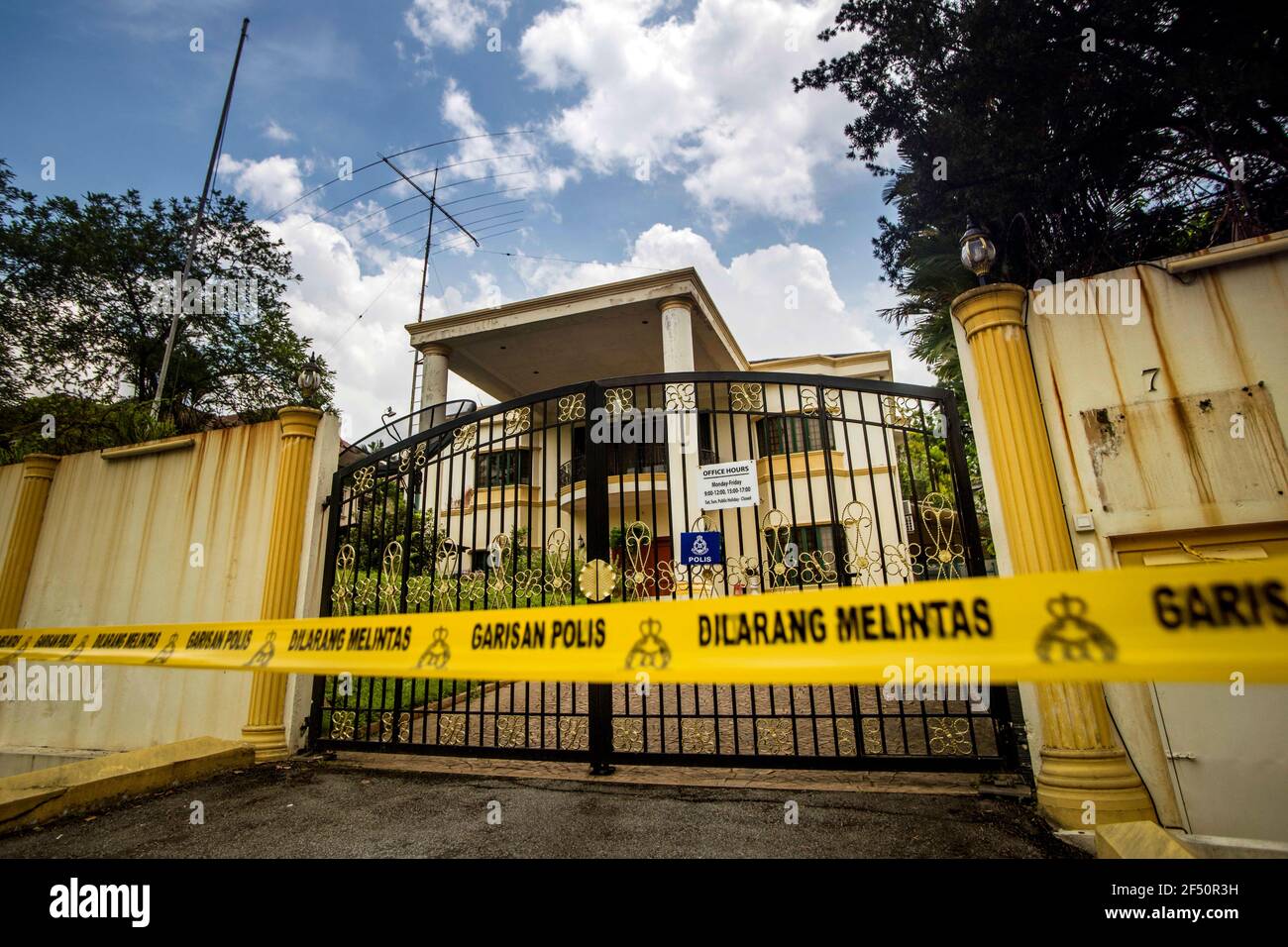 Kuala Lumpur, Malaysia. 19th Mar, 2021. The gate of the North Korea ...