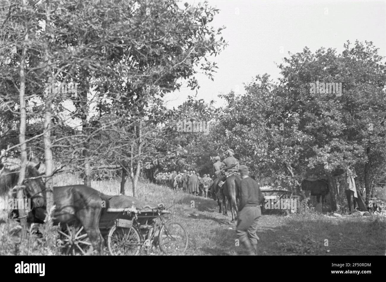 Second World War. After the fighting. Russia, Oblast Tver. Train of ...