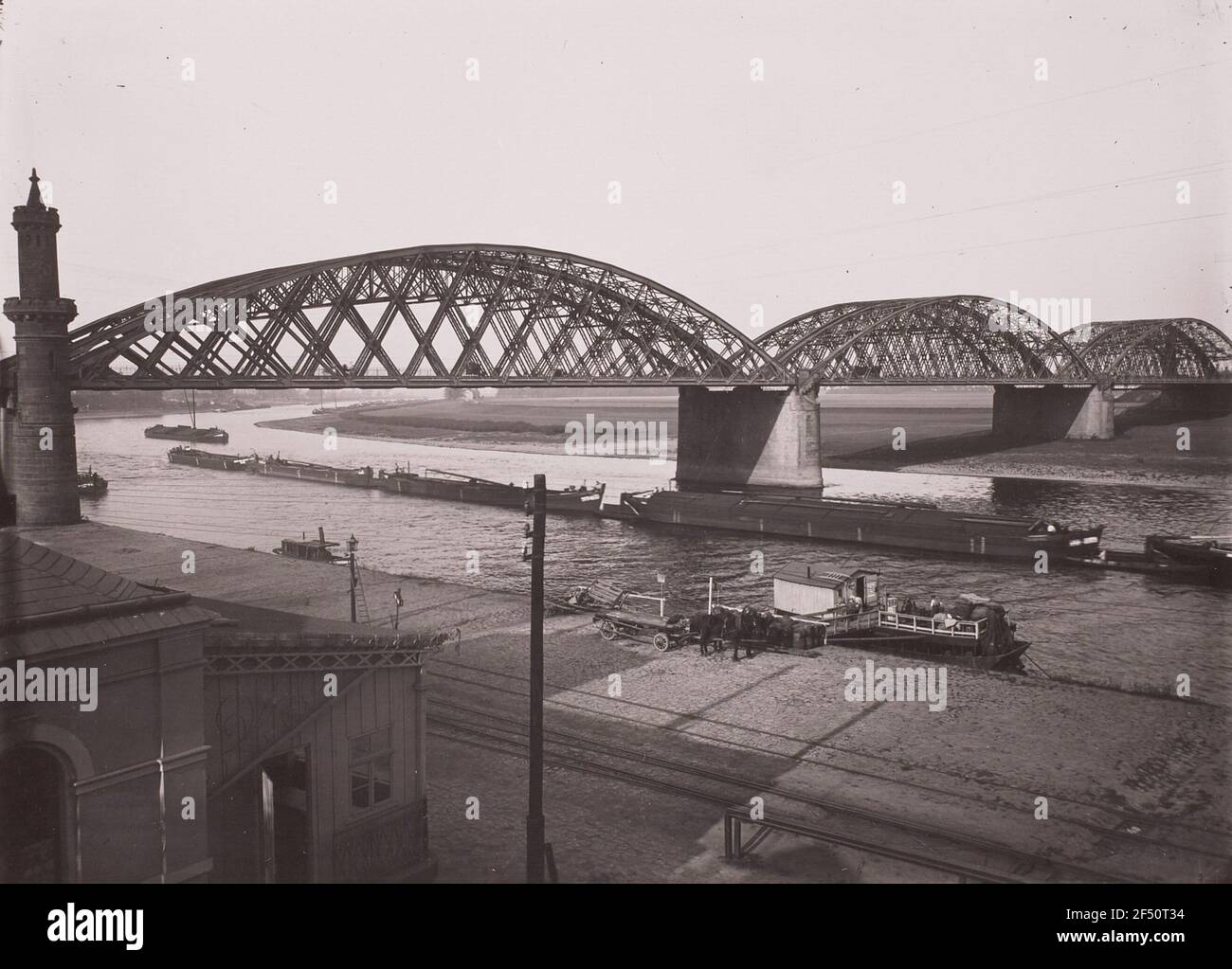 Riesa, railway and street bridge Stock Photo - Alamy