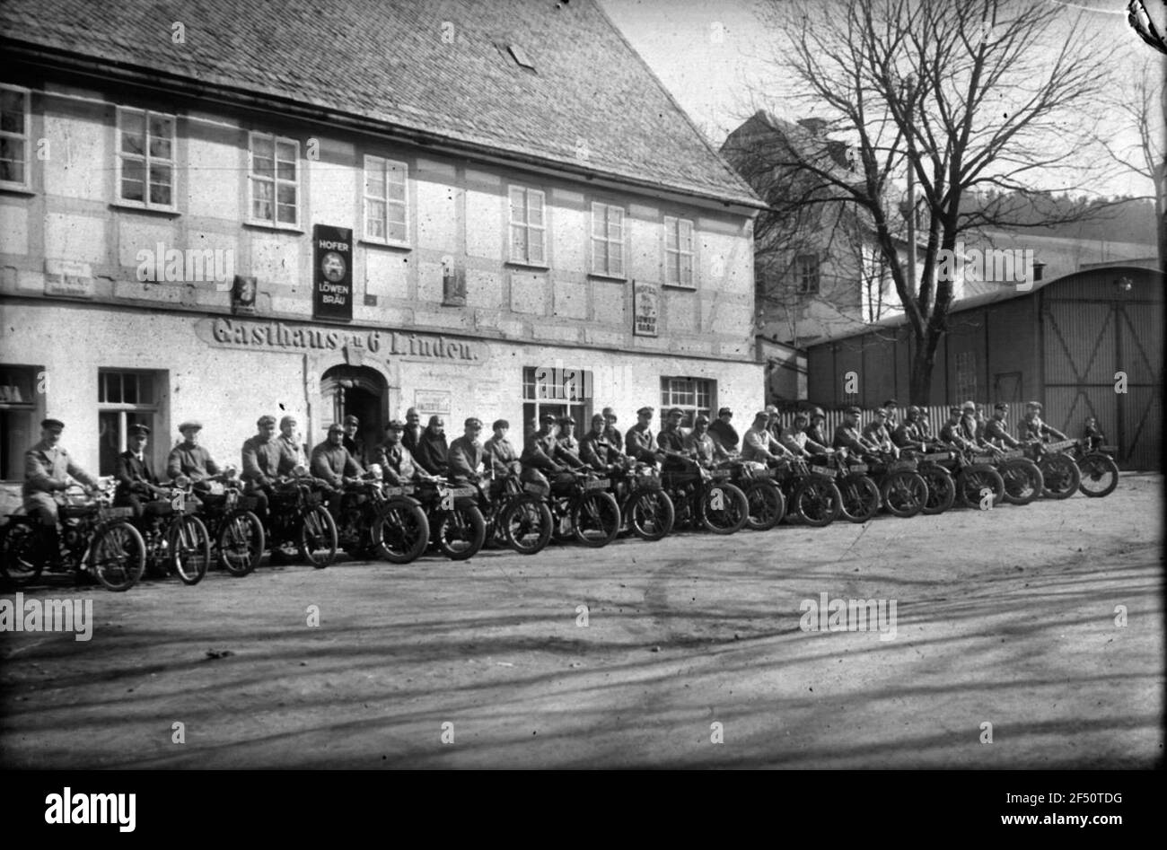 Motorcycle scale of the NSKK at the restaurant 6 Linden Stock Photo - Alamy