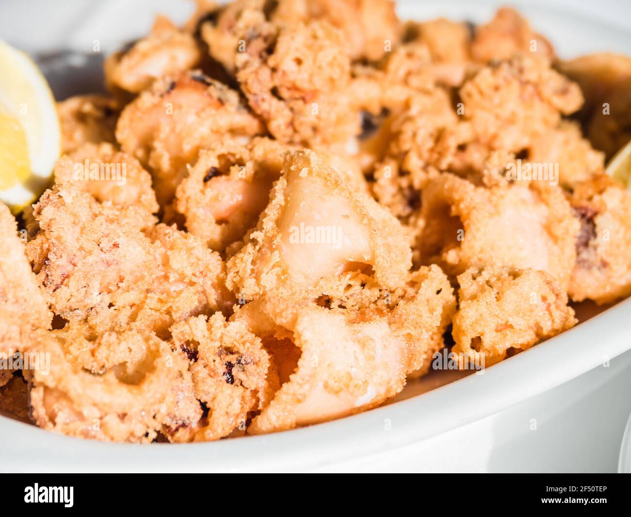 Closeup shot of typical Spanish marinated fried fish Stock Photo - Alamy