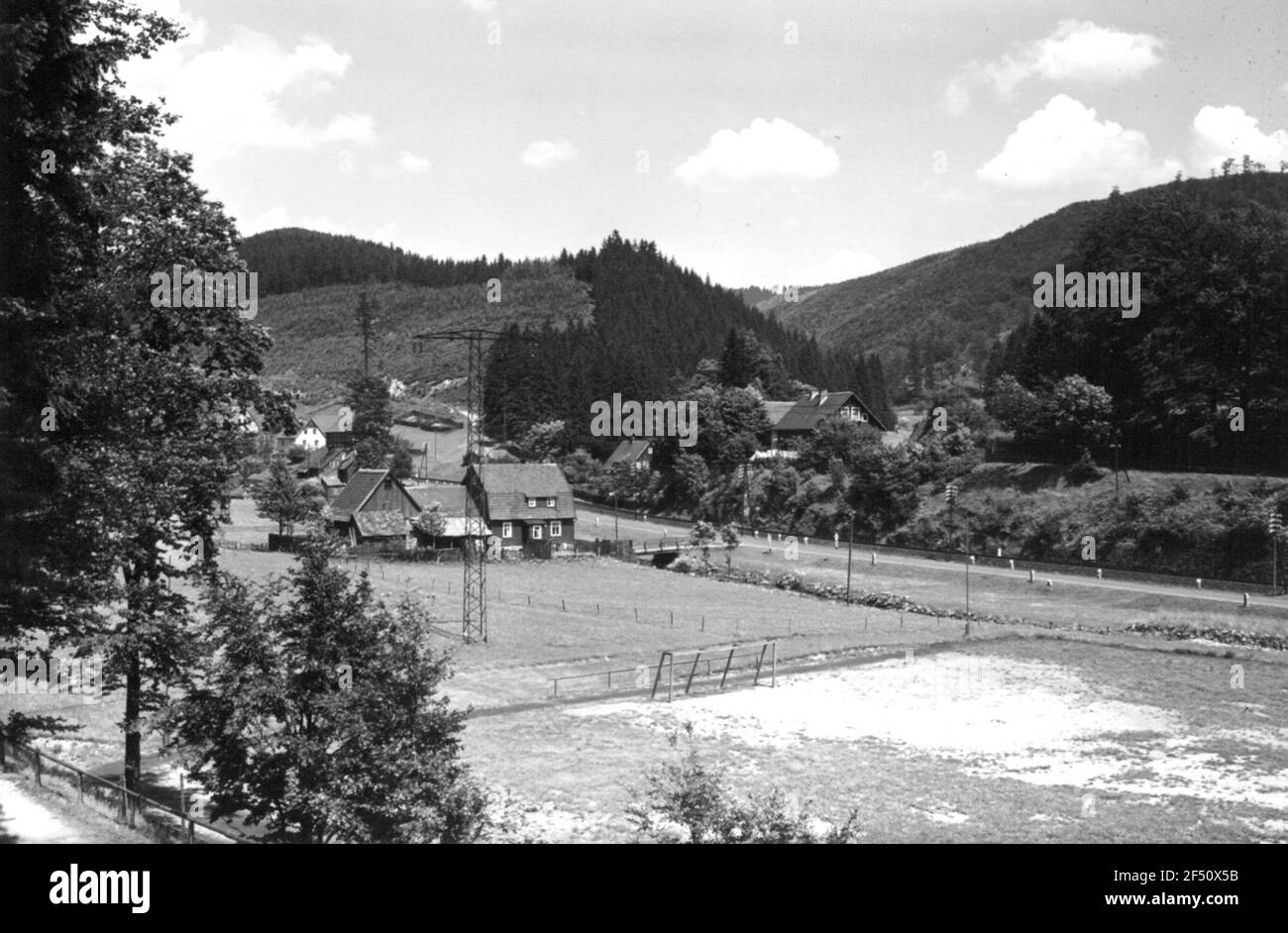 Nearby houses Black and White Stock Photos & Images - Alamy